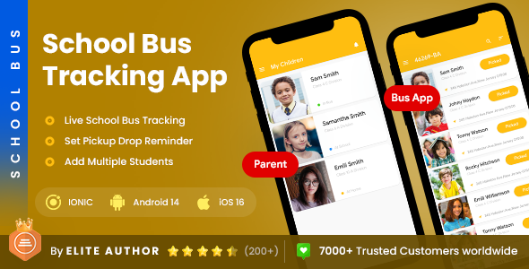 4 App Template| School Bus Tracking| Parent-Child Tracking |Smart Tracking App |School Bus ...